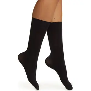 Hue Opaque Stretch Nylon 3-pack Socks - Black