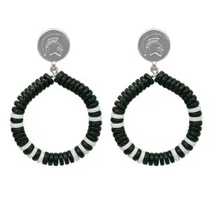 EMERSON STREET Michigan State Spartans Raya Earrings - Silver