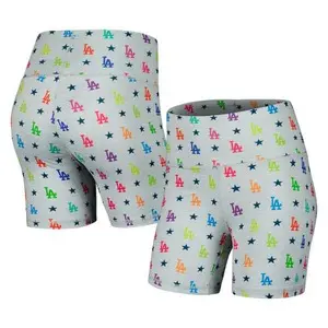 Terez Los Angeles Dodgers Tlc Rainbow Shorts - Gray