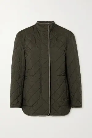 Purdey Estate Leather-trimmed Quilted Jacket
