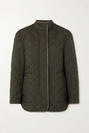 Purdey Estate Leather-trimmed Quilted Jacket