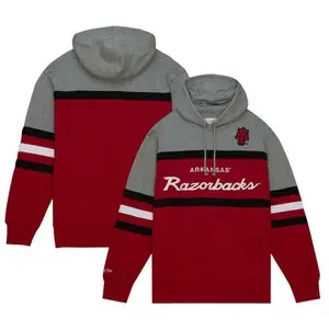 Mitchell & Ness Arkansas Razorbacks Head Coach Pullover Hoodie - Crimson