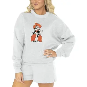 GAMEDAY COUTURE Oklahoma State Cowboys Pullover Sweatshirt And Shorts Sleep Set