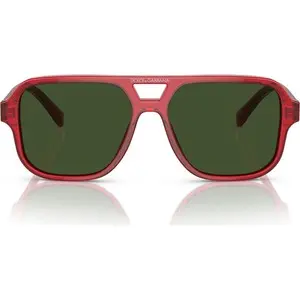 Dolce & Gabbana Pilot Sunglasses - Red/dark Green