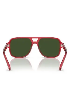 Dolce & Gabbana Pilot Sunglasses - Red/dark Green