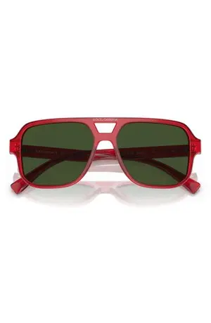 Dolce & Gabbana Pilot Sunglasses - Red/dark Green