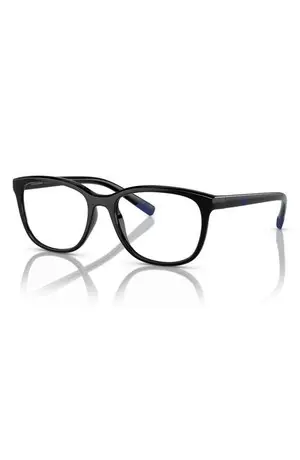 Dolce & Gabbana 50mm Rectangular Eyeglasses - Black/clear Blue Light