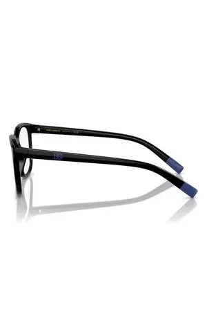 Dolce & Gabbana 50mm Rectangular Eyeglasses - Black/clear Blue Light