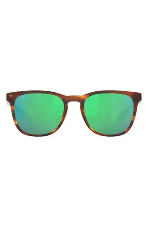 COSTA DEL MAR Sullivan 53mm Polarized Square Sunglasses - Retro Tortoise