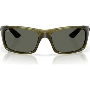 COSTA DEL MAR Jose Pro 62mm Polarized Rectangle Sunglasses - Seagrass/ Gray