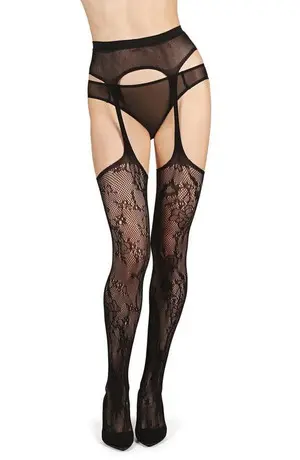 MEMOI All-in-one Lace Suspender Tights
