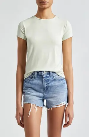 L'Agence L'AGENCE Ressi Crewneck T-shirt Light Moss