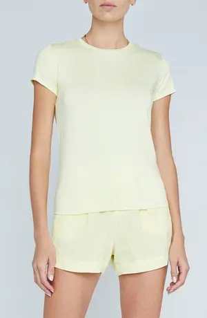 L'Agence L'AGENCE Ressi Crewneck T-shirt Pale Daffodil