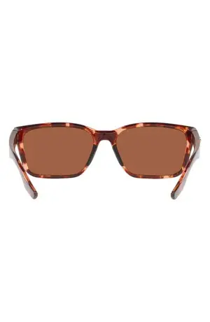 COSTA DEL MAR Palmas 57mm Polarized Rectangular Sunglasses