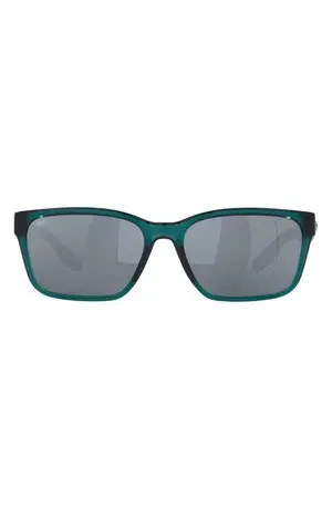 COSTA DEL MAR Palmas 57mm Polarized Rectangular Sunglasses