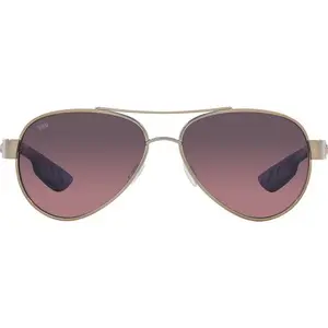 COSTA DEL MAR Loreto 56mm Pilot Sunglasses - Rose