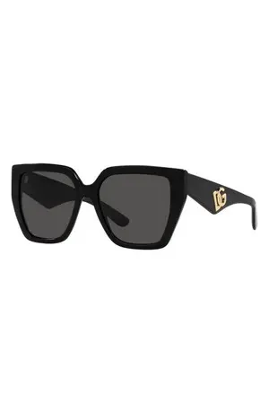 Dolce & Gabbana 55mm Square Sunglasses - Black