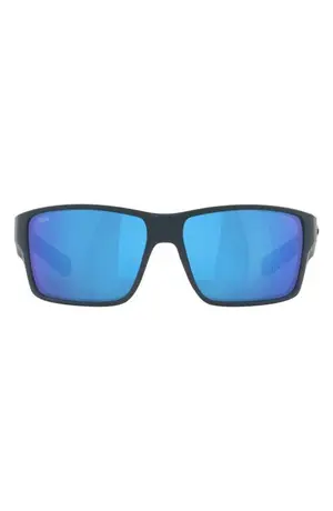 COSTA DEL MAR 63mm Polarized Square Sunglasses - Blue Mirror