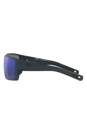 COSTA DEL MAR 63mm Polarized Square Sunglasses - Blue Mirror