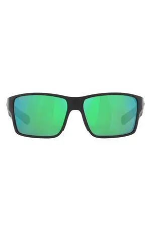COSTA DEL MAR 63mm Polarized Square Sunglasses - Green Mirror