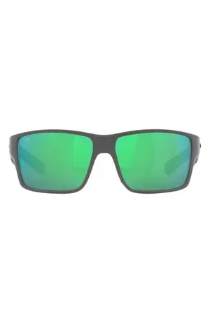 COSTA DEL MAR 63mm Polarized Square Sunglasses - Matte Green