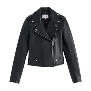 Claudie Pierlot Leather Jacket - Schwarz