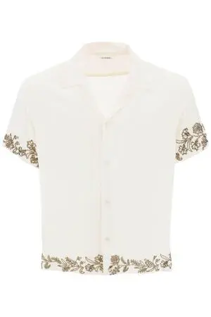BODE BODE Silk Shirt With Floral Beadworks - White