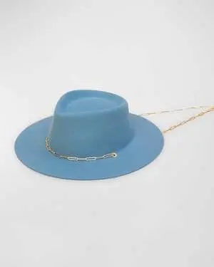 VAN PALMA Van Palma Ulysse Merino Wool Fedora Ice Blue