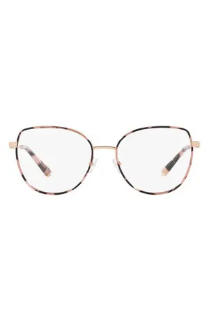 Michael Kors Empire 53mm Round Eyeglasses - Rose Gold