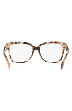 Michael Kors Palawan Square Eyeglasses - Pink Tortoise