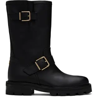 JIMMY CHOO Jimmy Choo Black Biker II Boots - Black