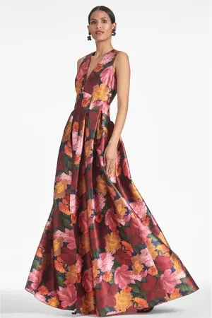 Floral Pleated Gowns