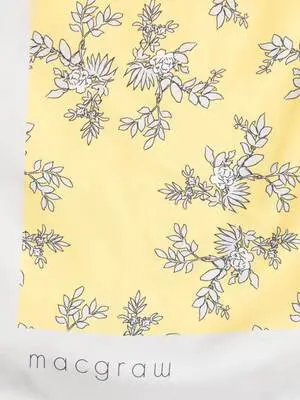 MACGRAW Floral-print Silk Scarf - Yellow