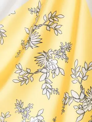 MACGRAW Floral-print Silk Scarf - Yellow