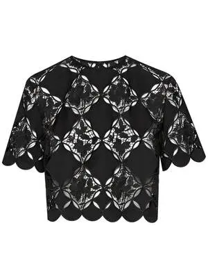 Oscar De La Renta Round Neck Blouses