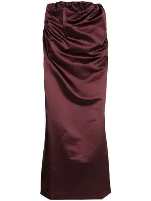 SA SU PHI Satin-finish Silk Skirt