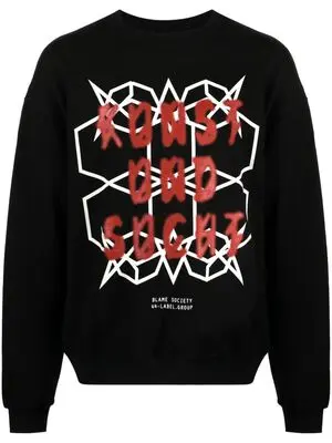 44 LABEL GROUP Graphic Print Cotton Sweatshirt