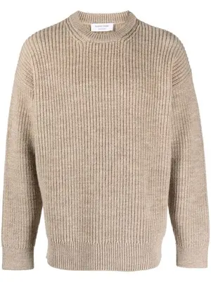 MARINE SERRE Ribbed-knit Jumper - Neutrals