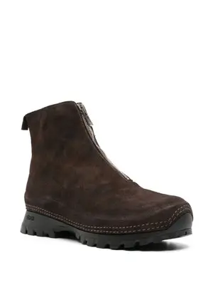 Guidi Round-toe Suede Boots - Brown
