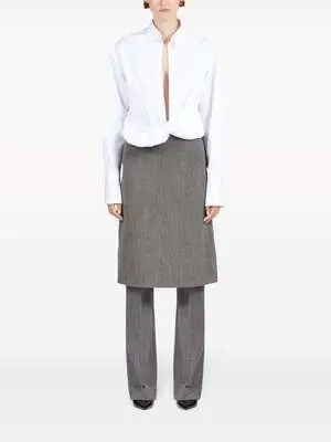 FERRAGAMO Wrap-design Cotton Shirt