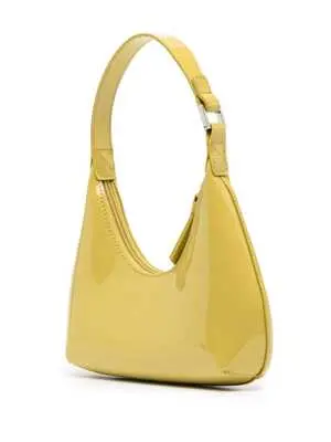 By Far Baby Amber Patent Leather Shoulder Bag - Green