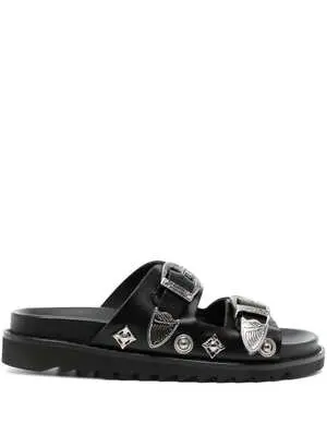 Toga Stud-embellished Leather Sandals