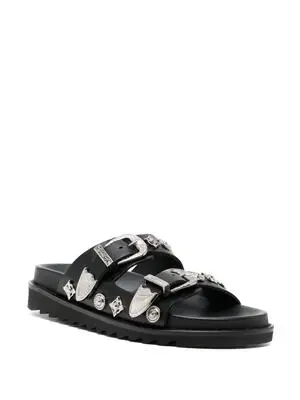 Toga Stud-embellished Leather Sandals
