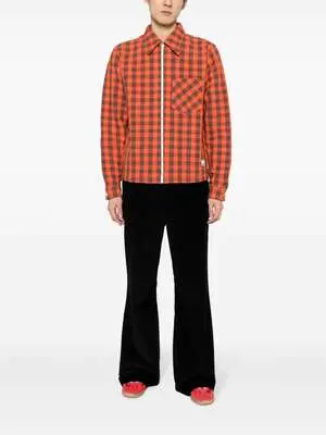 WALES BONNER Check-pattern Organic-cotton Jacket