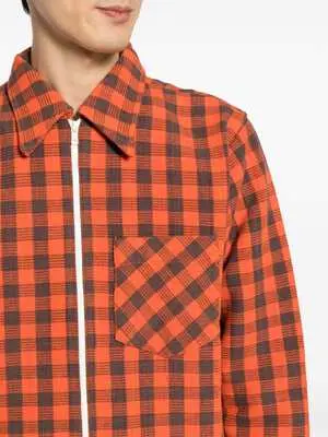 WALES BONNER Check-pattern Organic-cotton Jacket