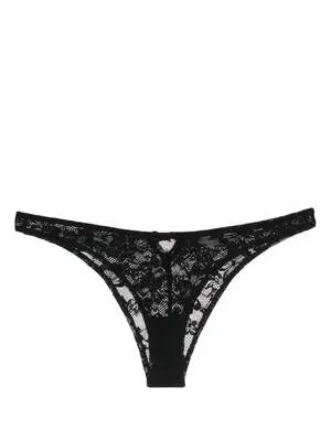 Fleur Du Mal Le Stretch Lace Cheeky Briefs - Black