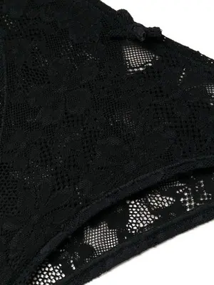 FLEUR DU MAL Le Stretch Lace Cheeky Briefs - Black