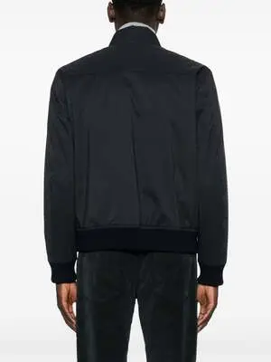 FAY Mock-neck Zip-up Bomber Jacket - Blue