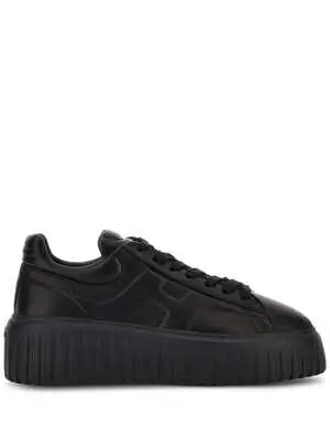 Hogan H-stripes Low-top Platform Sneakers - Black