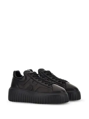 Hogan H-stripes Low-top Platform Sneakers - Black